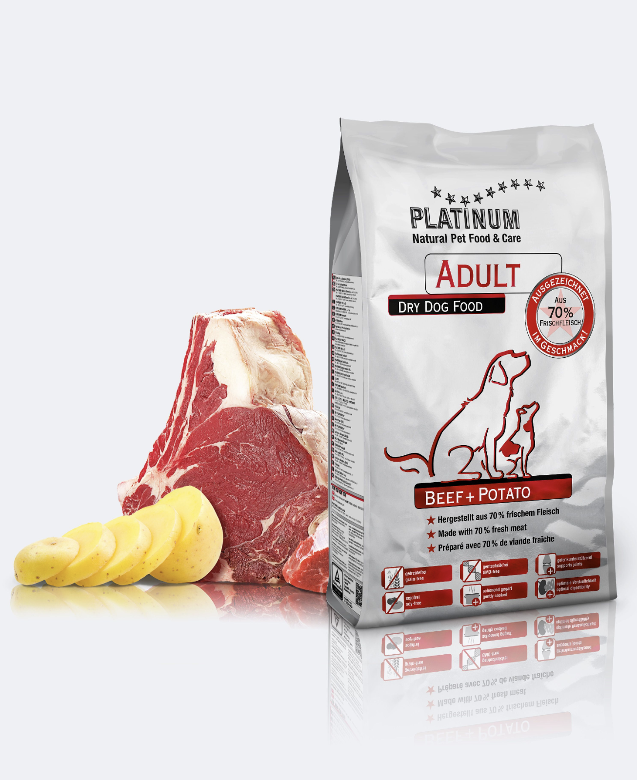 Platinum Beef & Potato | Trockenfutter | Hund | Animaux